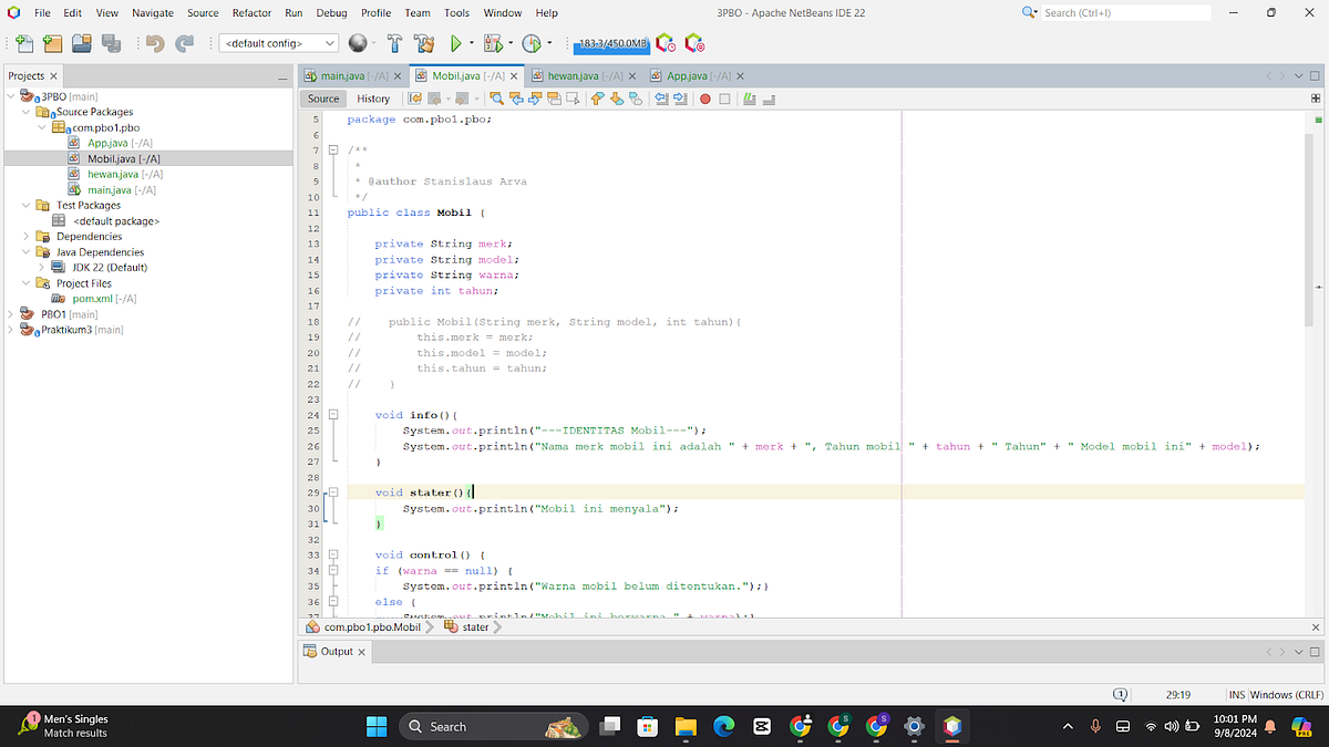 Pengenalan kelas pada netbeans. Class adalah konsep dasar dalam… | by ...