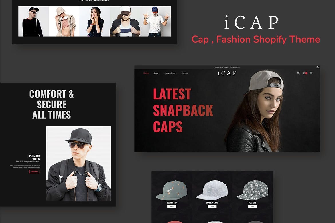 icap — Caps, Fashion Shopping Shopify Theme (Shopify CMS Templates ...