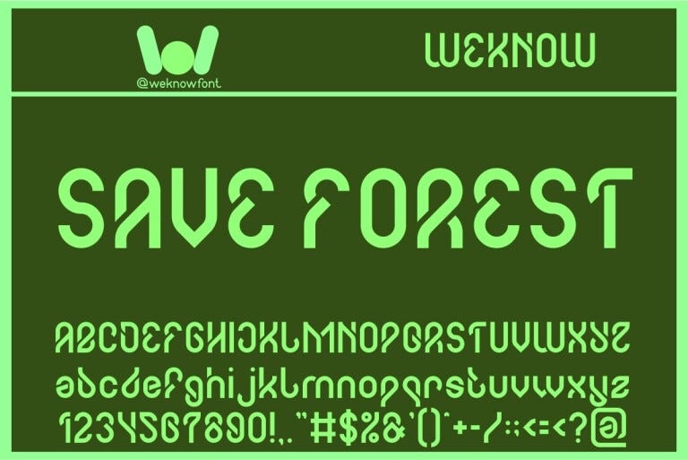 Save Forest Font Free Download - Kaitooon - Medium