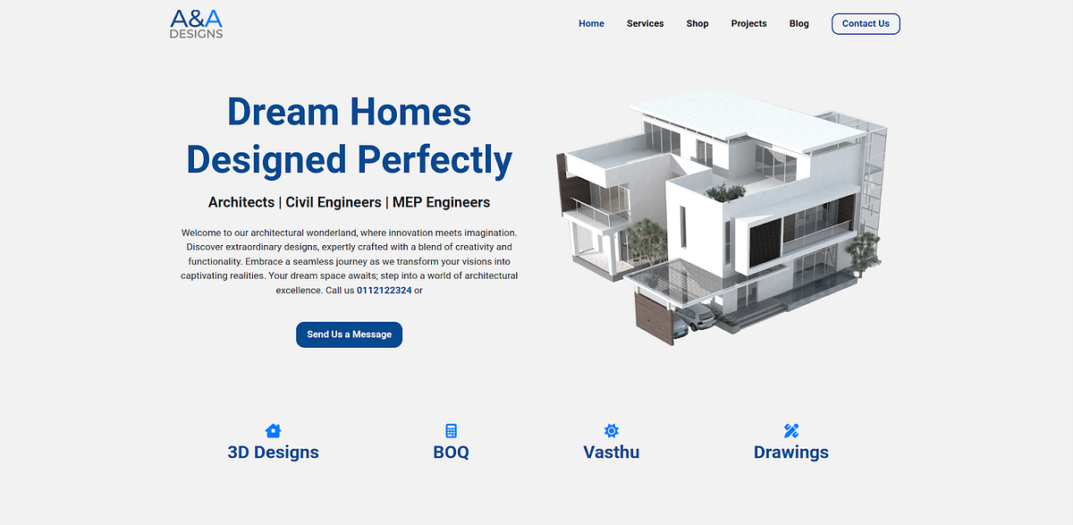 A web design project for an Architectural company | Medium