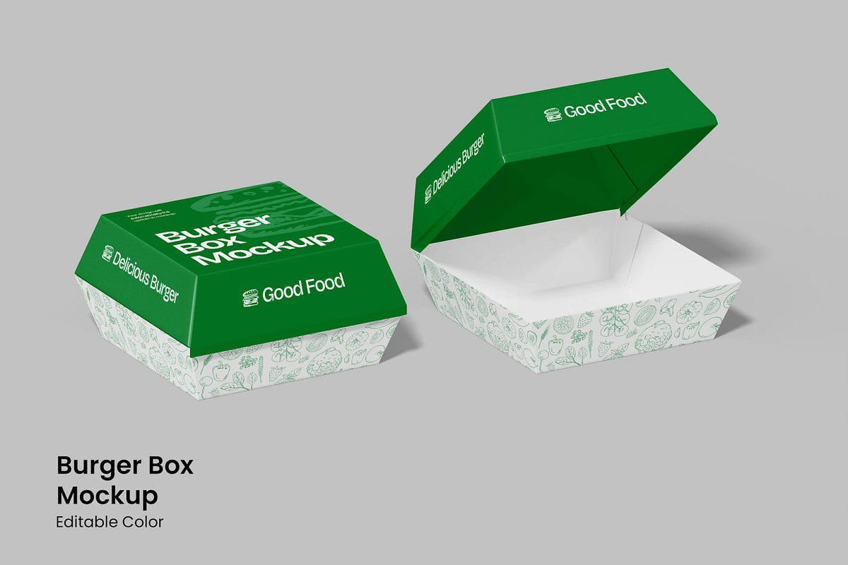 Burger Box Mockup | by Mosaicmystique | Jun, 2024 | Medium