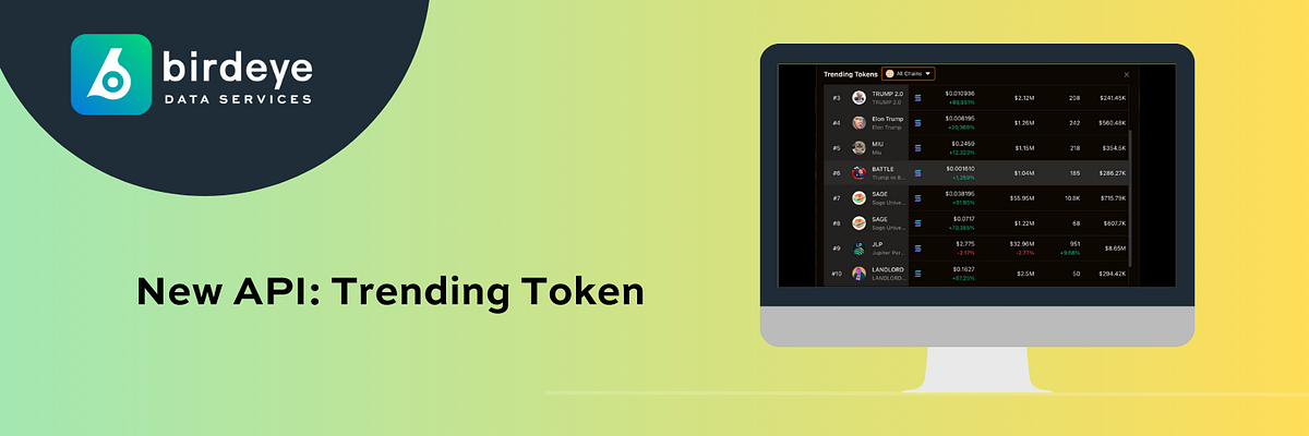 New API: Trending Token. Most crypto traders want to stay on top… | by ...
