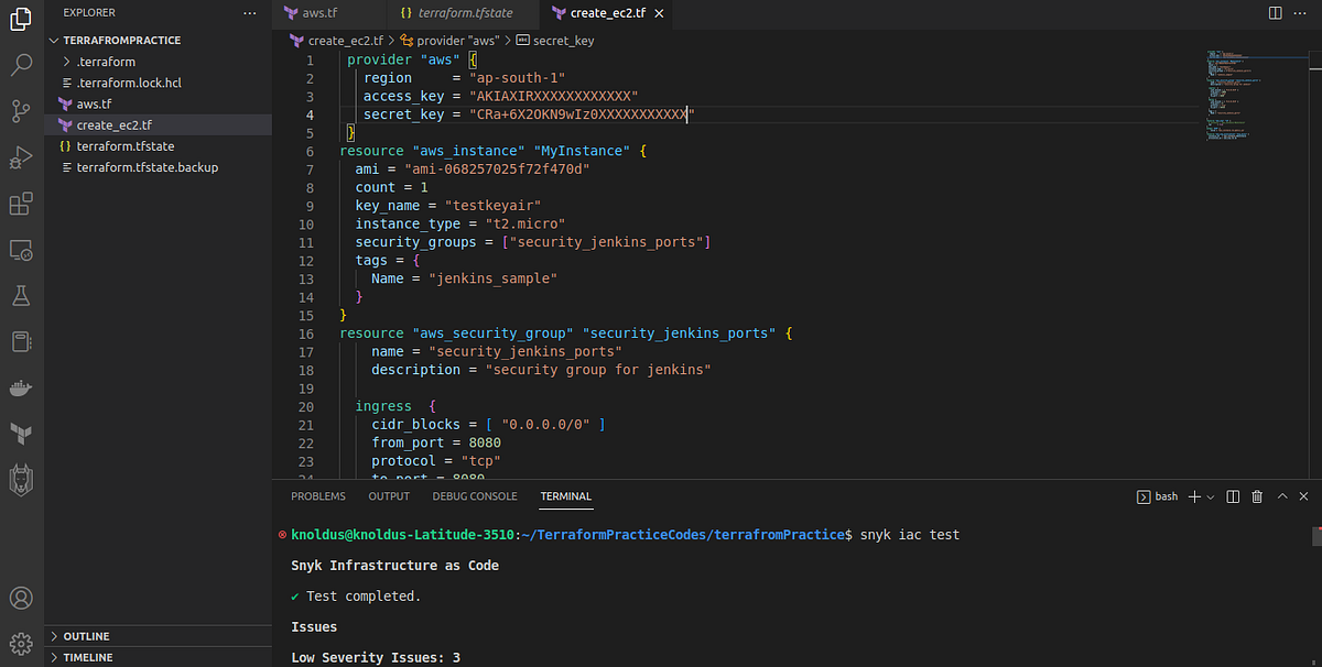 How to check vulnerability in IaC using Snyk | by Knoldus Inc. | Medium
