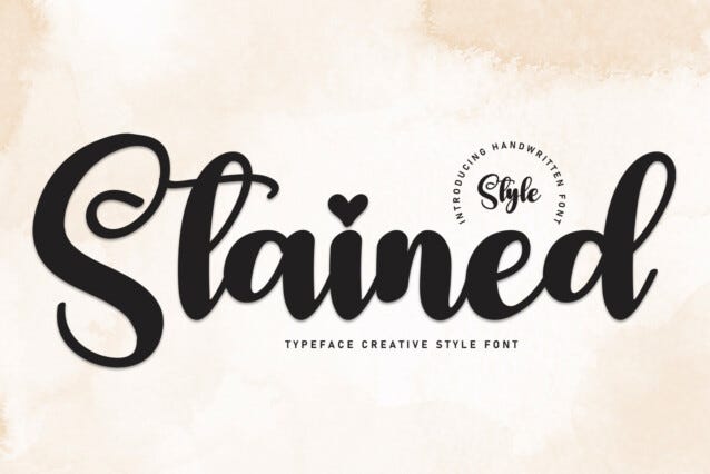 Stained Script Font Free Download - ishirakawamary - Medium