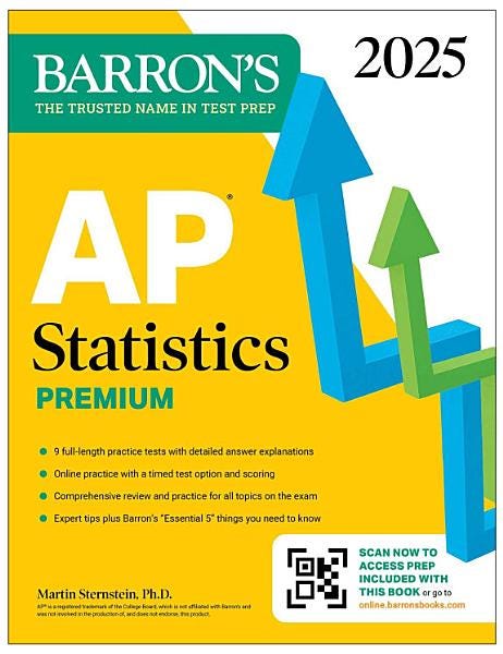 (Download) AP Statistics Premium, 2025: Prep Book with 9 Practice Tests ...