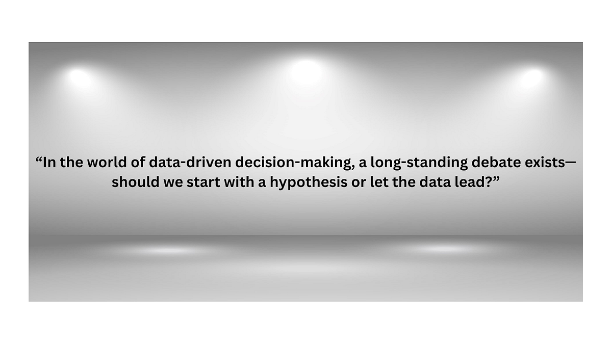 Hypothesis Formulation vs. Dataset Collection: The Ideal First Step in ...