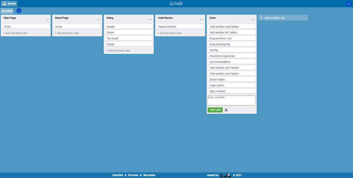 Clone Wars — “Trello” clone. История разработки приложения на… | by ...