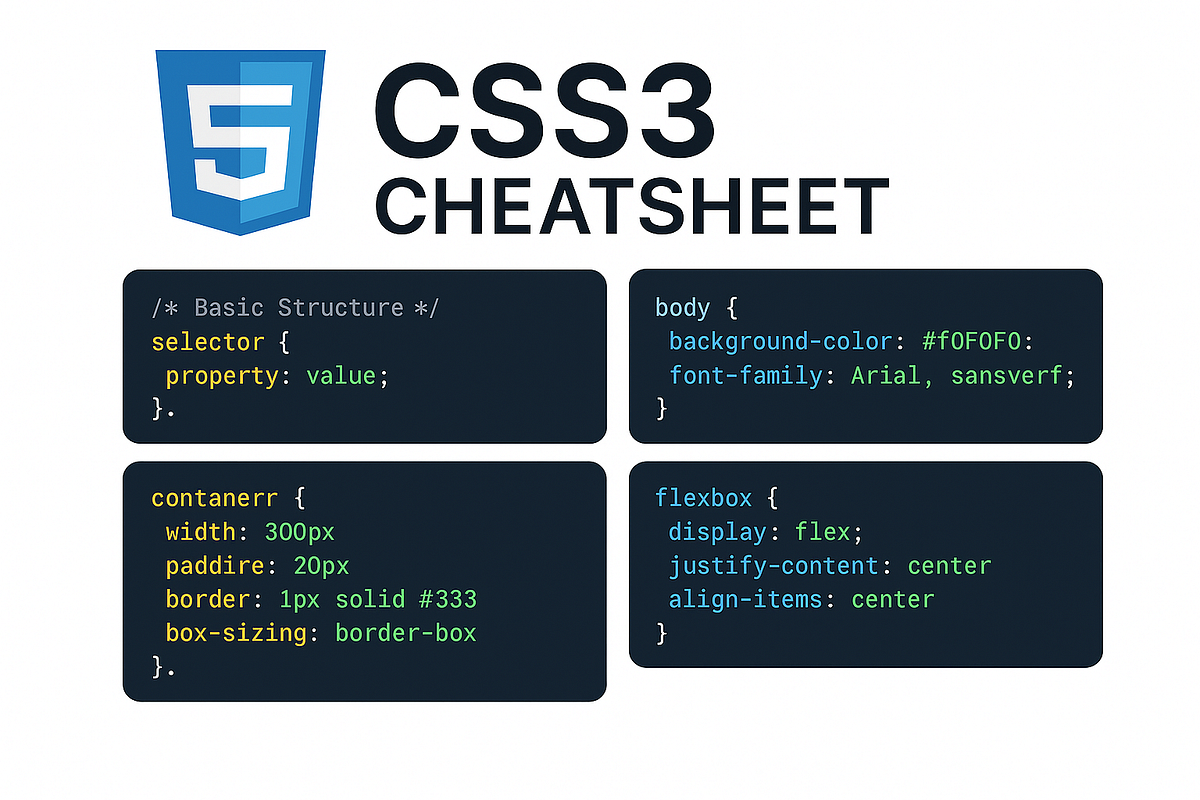 CSS3 Cheat Sheet. Core CSS3 Concepts | by Selvam AP | Medium
