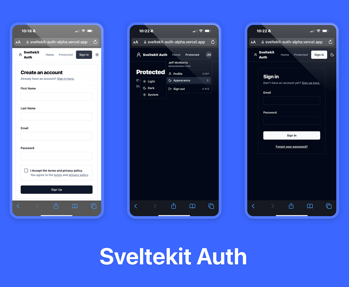 Sveltekit Auth with shadcn-svelte and lucia. | by Jeff McMorris | Medium