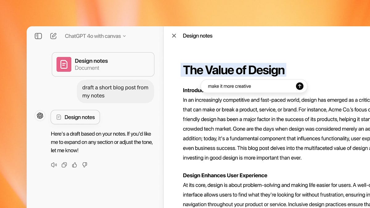 Canvas by OpenAI: Revolutionizing AI-Assisted Writing and Coding | by Ai WanderingNut News and ...