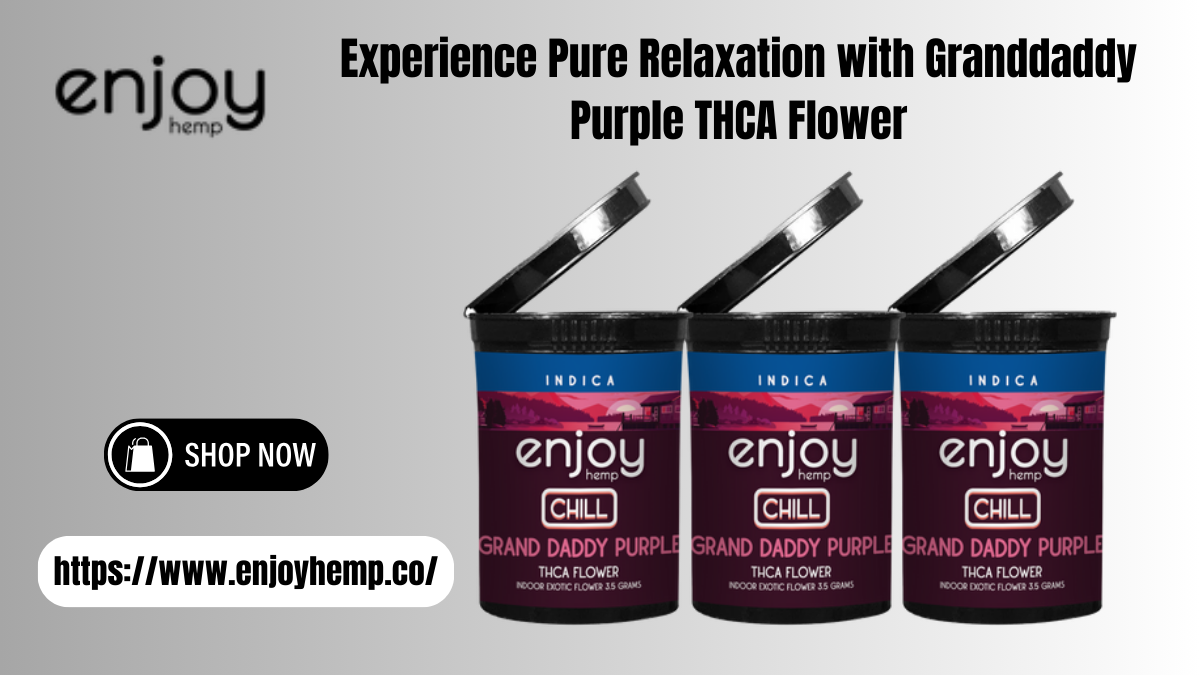 Granddaddy Purple THCA Flower – 3.5g Top Shelf | Enjoy Hemp | Medium