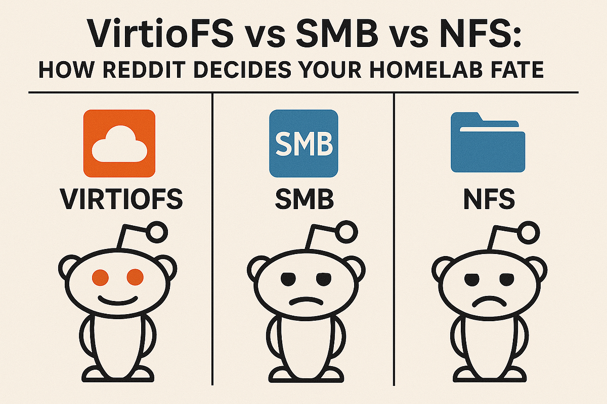 VirtioFS vs SMB vs NFS: How Reddit Decides Your Homelab Fate | by Mr.PlanB | Sep, 2025 | Medium