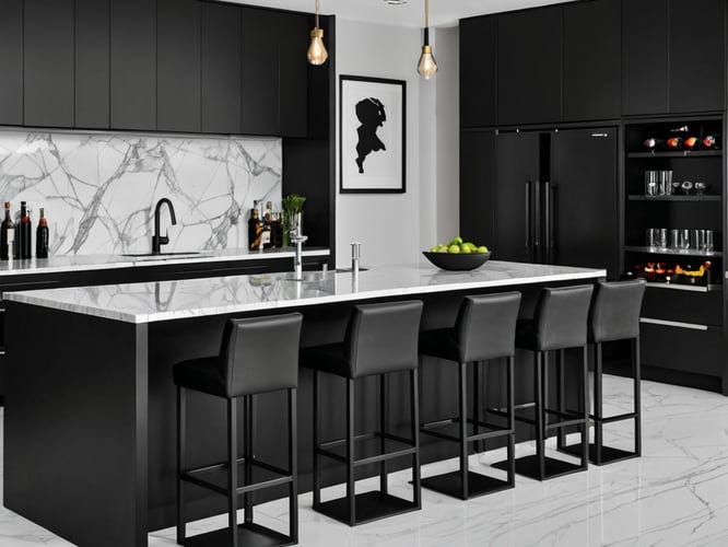 Black Upholstered Bar Stools Counter Stools | by Brandon Rodriguez ...