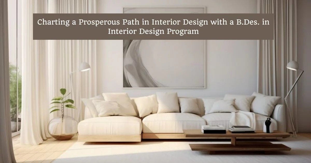 Charting a Prosperous Path in Interior Design with a B.Des. in Interior ...