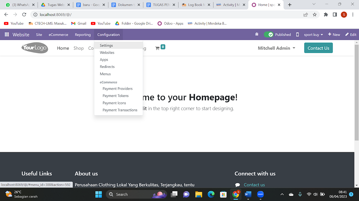 TUGAS PENGENALAN MODUL WEBSITE DAN E-COMMERCE pada odoo_Syahrul ...