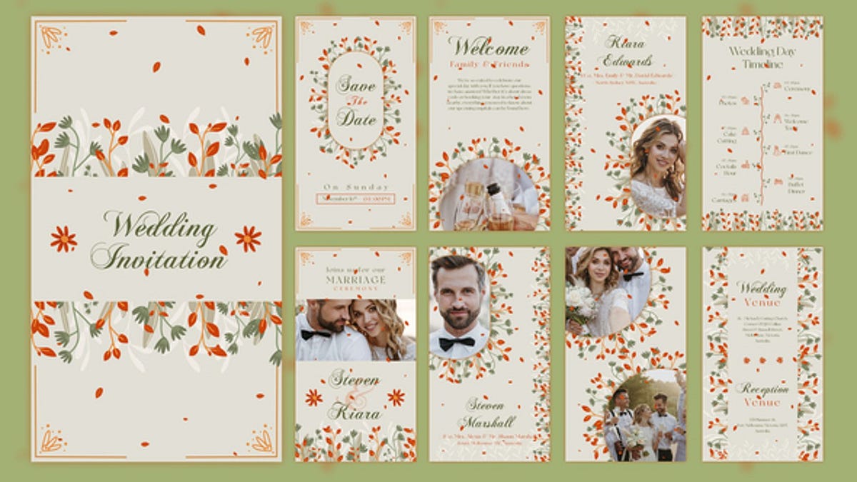 Floral Wedding Invitation Story Template - Stellarshade - Medium