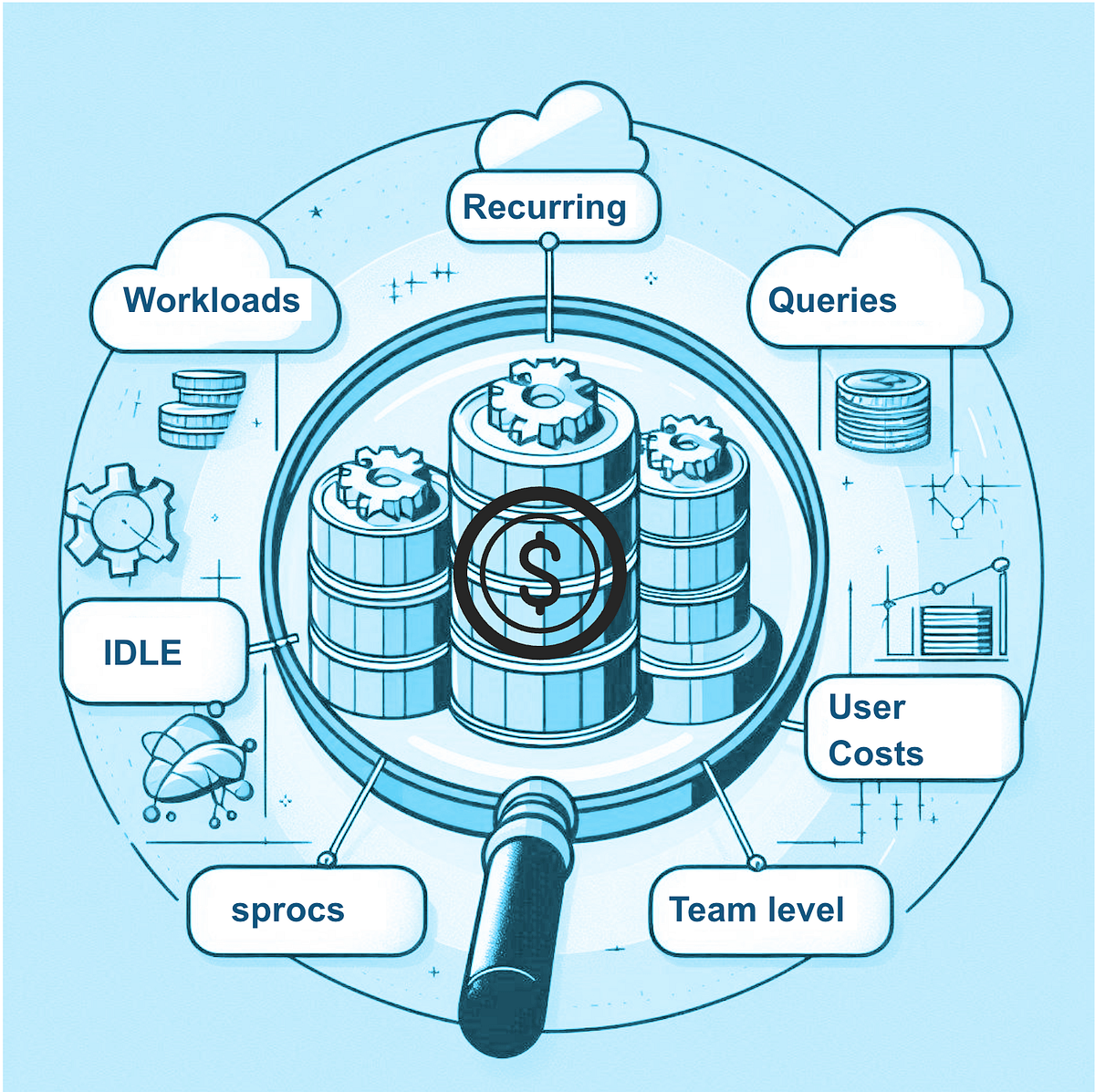 Granular cost attribution and chargeback for warehouse costs on ...