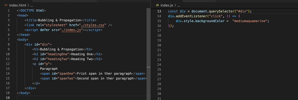 Bubbling & Propagation | JavaScript | by Fi M-D | Medium