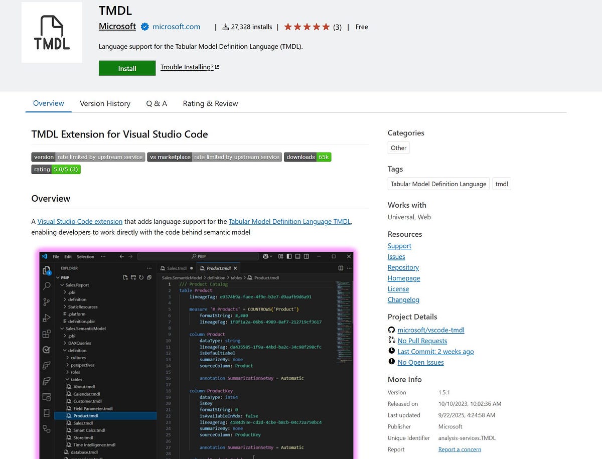 TMDL Visual Studio Code Extension v1.5.1 is here! | by Grace Gong ...