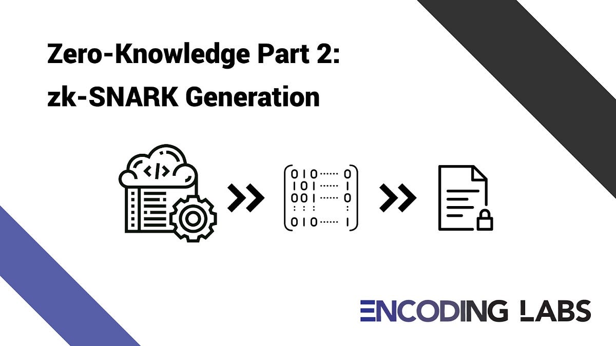[ZK] Part 2: ZK-SNARK Generation. In Part 1 of our zero-knowledge series… | by Encoding Labs ...