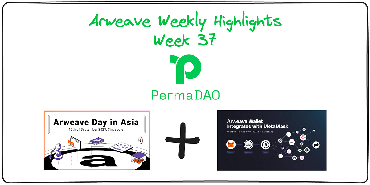 Arweave Weekly Highlight：Week 37. 💡Web3 is booming, and Arweave is… | by Perma DAO | Medium