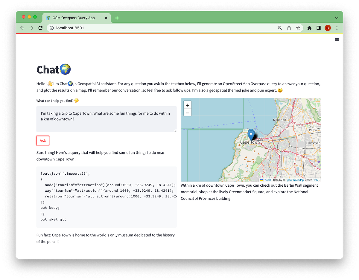 ChatGeoPT: Exploring the future of talking to our maps | by Ben Strong ...