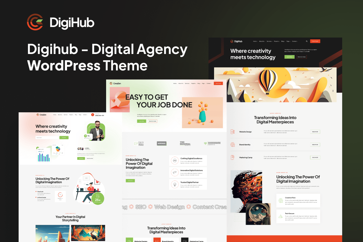 Digihub — Digital Agency WordPress Theme | by Digidoppler | Aug, 2024 ...