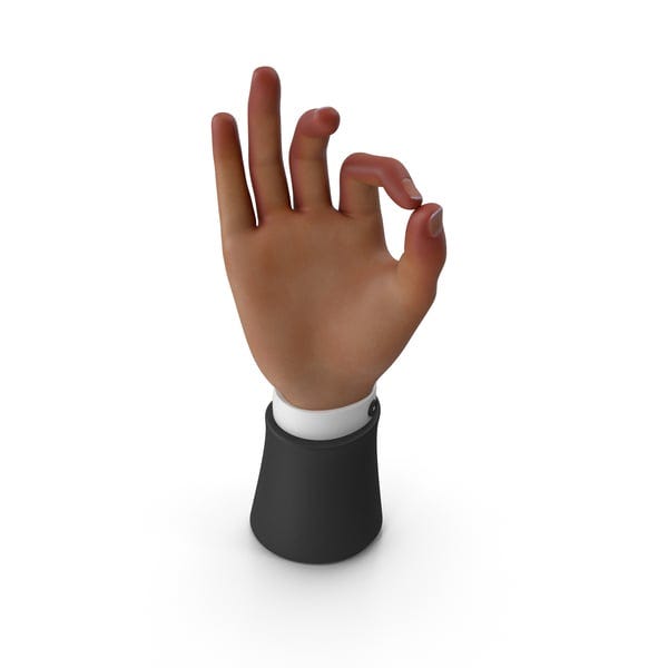 Right Hand Gestures Ok Super Good - Pixelpariah - Medium