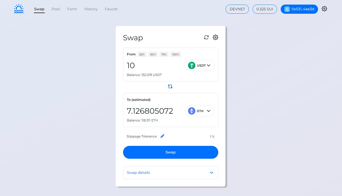 How to Swap on BaySwap 1. Enter https://app.bayswap.io/ and Connect your Wallet. We will use SUI ...