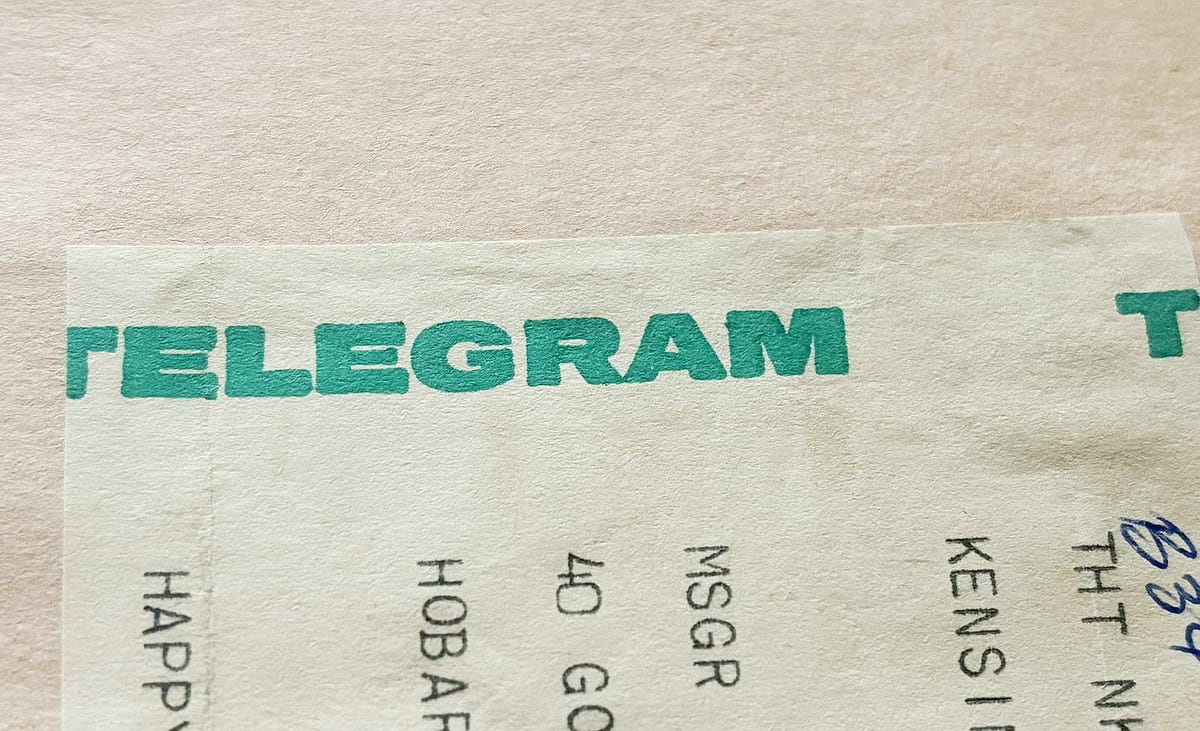 [1978] Message from the past: a telegram that crossed the globe | by ...