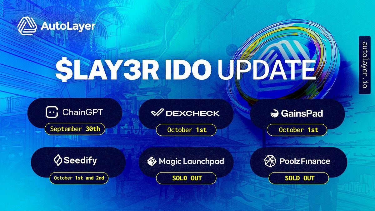 Overview of IDO Events and Attractive Investment Opportunities in AutoLayer Project | by ...