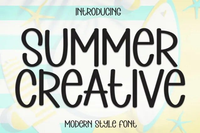 Summer Creative Display Font | by audrey97 | Oct, 2024 | Medium