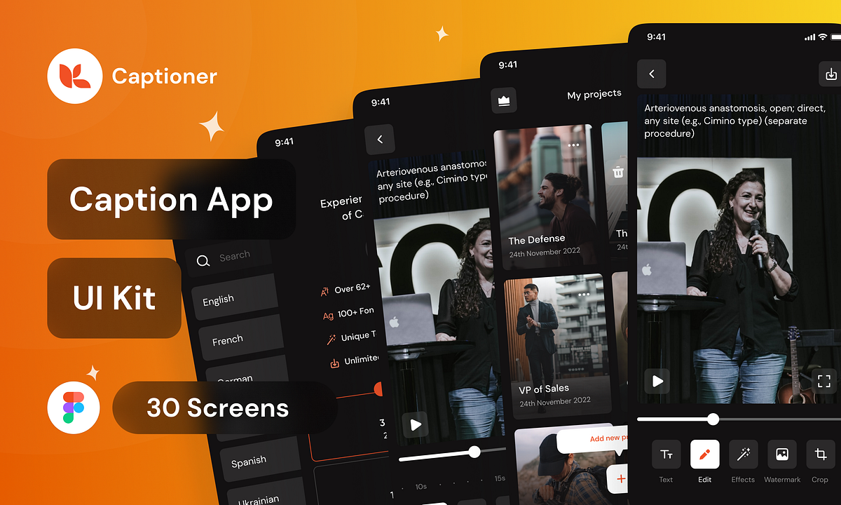 🌟 Caption App UI Kit: A Customizable Template for Video Captioning and ...
