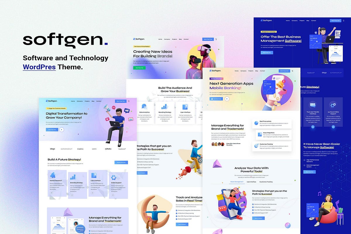 Softgen — Software & Technology WordPress Theme | by Holoherald | Jul, 2024 | Medium
