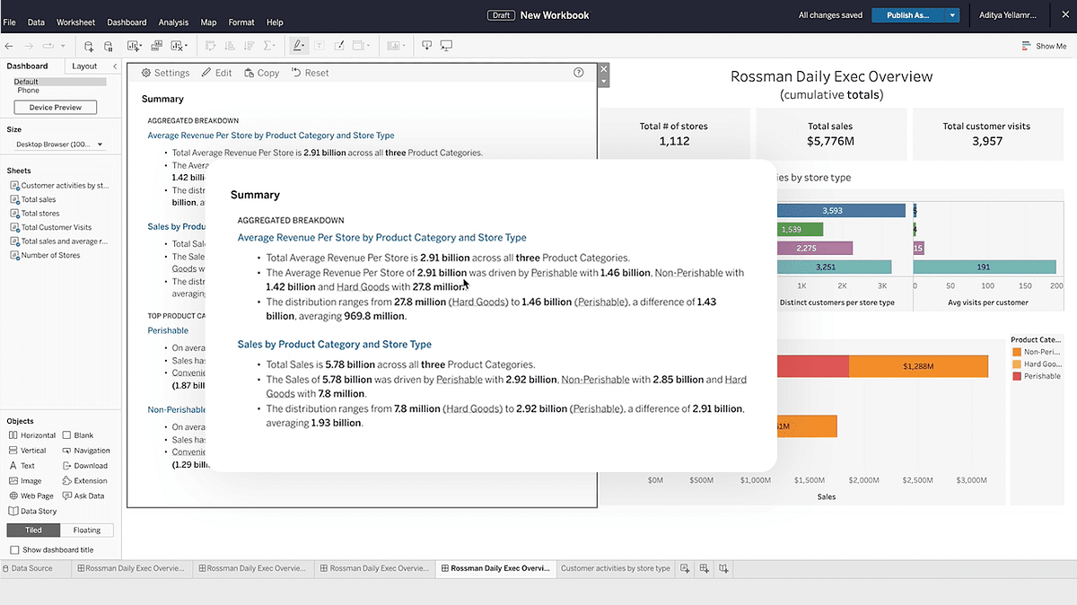 Tableau Data Stories: Natural Language Explanations of Dashboards | by ...
