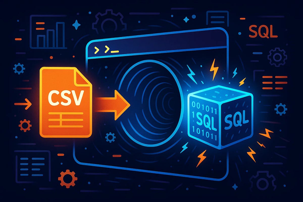 I Created a Python CLI That Converts CSV Files into Query-Ready SQL Databases — Here’s How | by ...