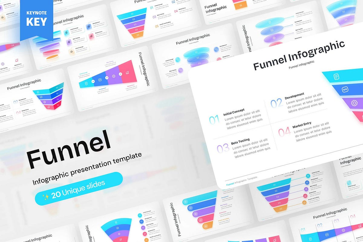 Funnel Infographic Keynote Presentation Templates | by Celestiacanvas ...