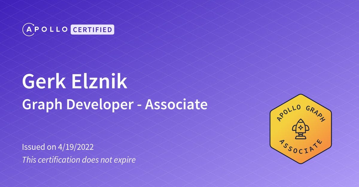 GraphQL Certified — How I earned my ‘Apollo Graph Developer Associate ...