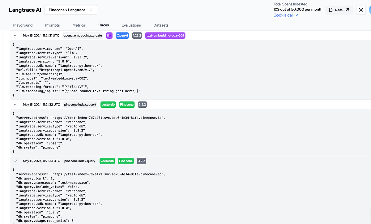 Tracing Pinecone using Langtrace. By Ali Waleed | by Langtrace | Langtrace | Medium