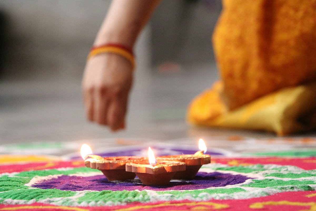 "The Tradition and Significance of Women Creating Rangoli in Front of Their Homes". | by Gouri ...