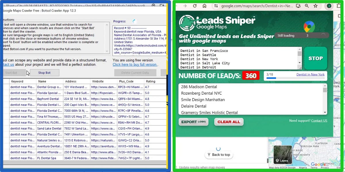Botsol Vs. Leads Sniper: The Ultimate Google Maps Scraper Comparison | by James Lennon | Sep ...