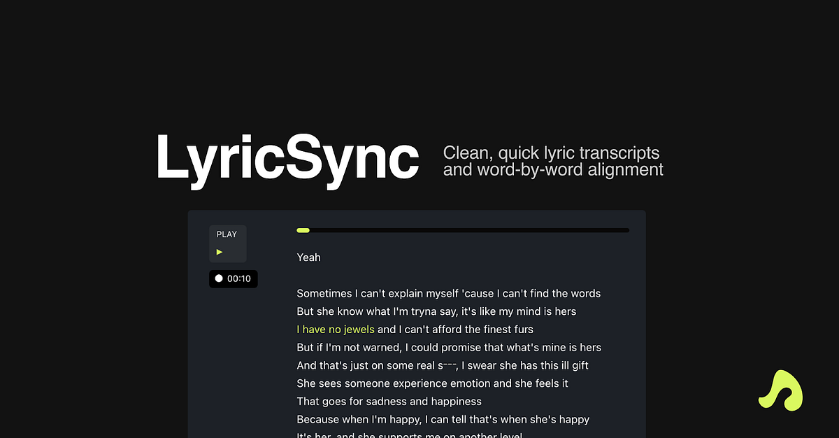 Introducing LyricSync for Lyric Transcription & Alignment - AudioShake - Medium