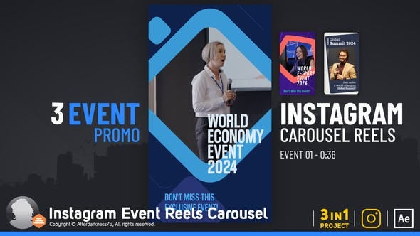 Instagram Event Promo Reels Carousel (Product Promo Video Templates ...