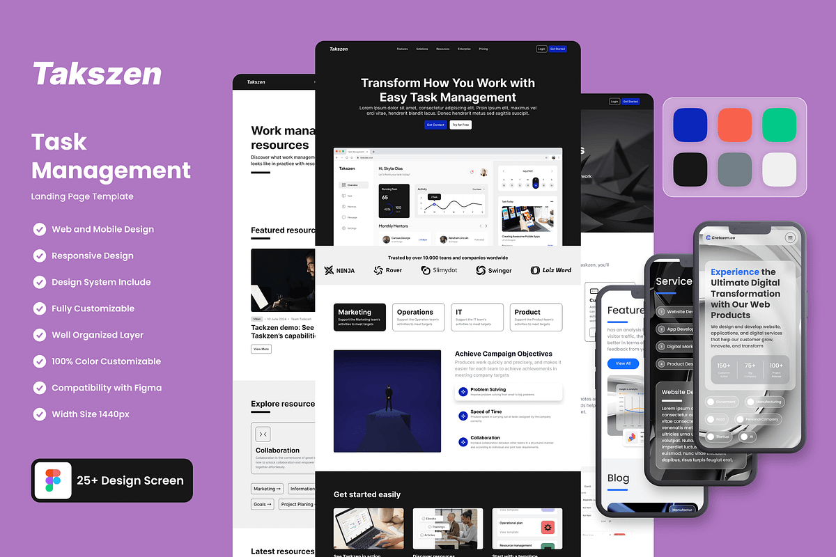Task Management Website UI KIT | by Chkpna | Oct, 2024 | Medium