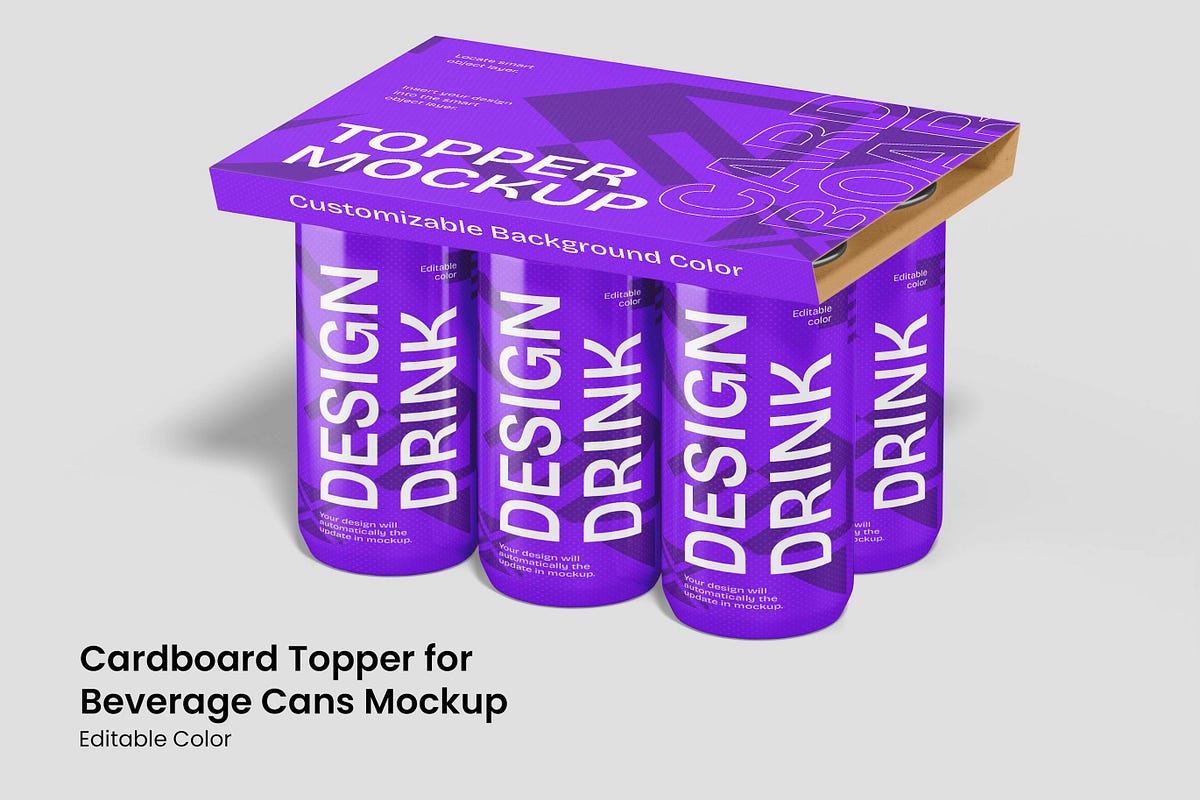 Cardboard Topper for Beverage Cans Mockup | by Mosaicmystique | Jun ...