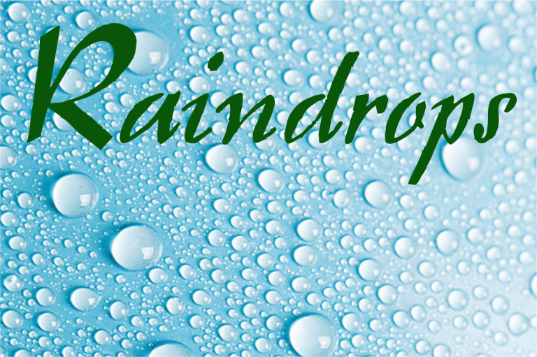 Raindrops Font | by Kaitooon | Medium