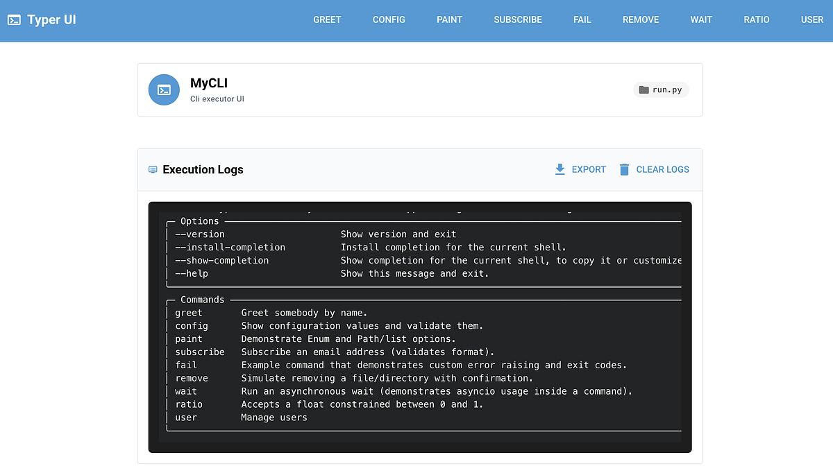 Stop Building Frontends for Your Python CLIs: Meet Typer UI | by Amit ...