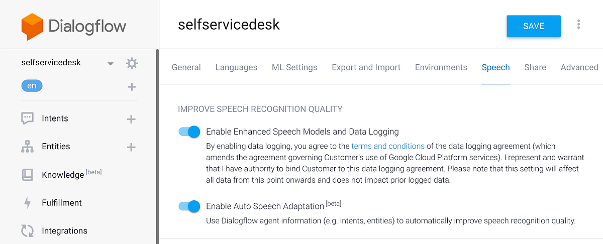Mastering auto speech adaptation in Dialogflow for voice agents | by ...