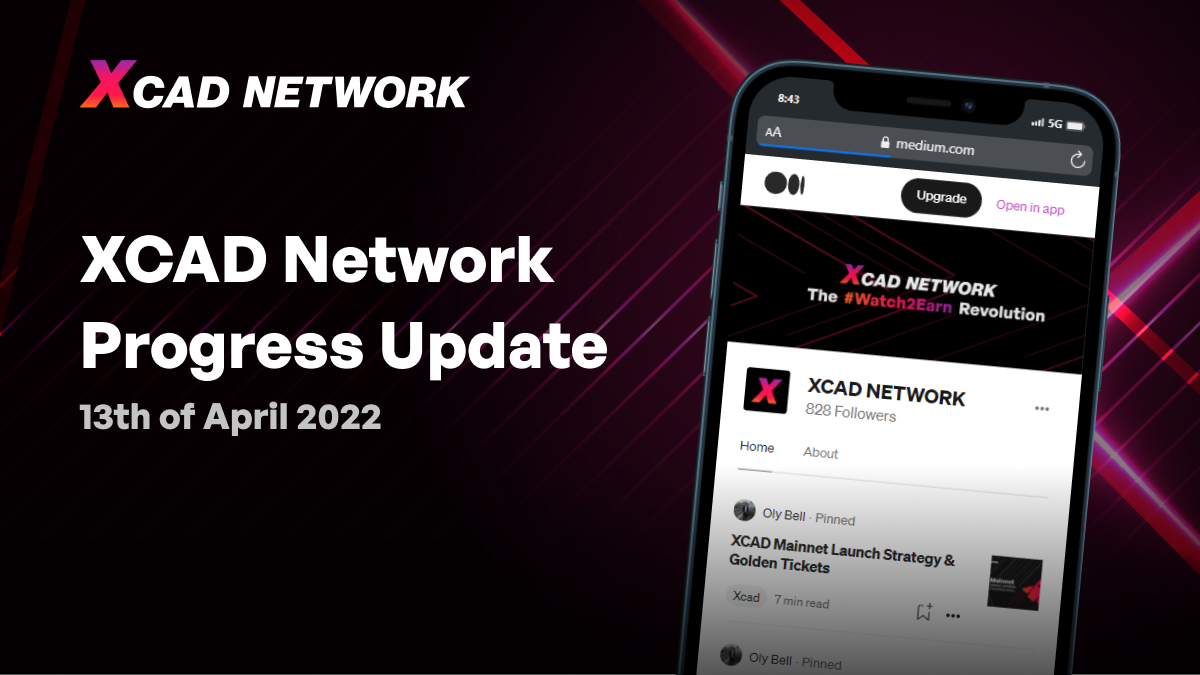 XCAD Network Progress Update 13th April. — All Systems Go | by Oly Bell ...