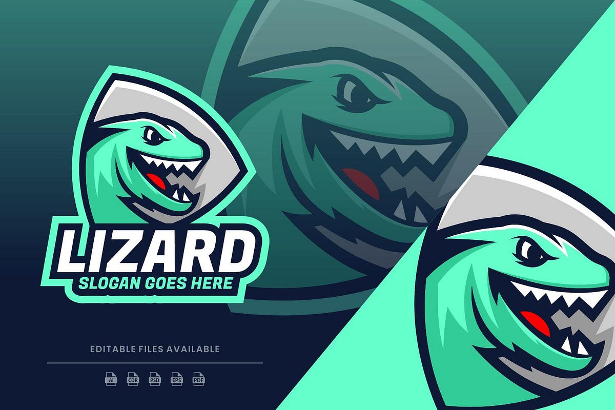 Lizard Simple Mascot Logo Logos Graphic Templates | by Neonwhirl | May ...